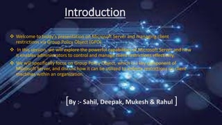 Microsoft Webserver presentation on Powerpoint | PPT