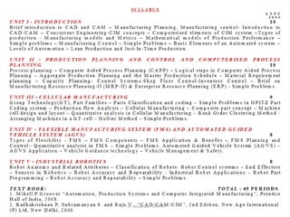 Brief introduction to CAD and CAM – Manufacturing planning ...