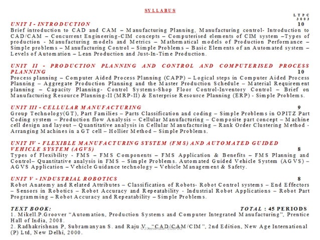 Brief introduction to CAD and CAM – Manufacturing planning ...
