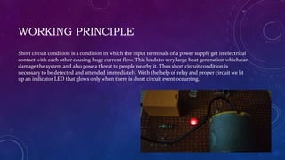PPT.pptx is a presentation on short circuit indicator project | PPTX