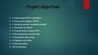 Gesture Controlled Car Presentation Using esp 32 | PPTX