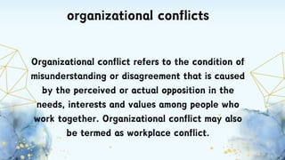 Conflict Resolution in organisation behaviour | PPT