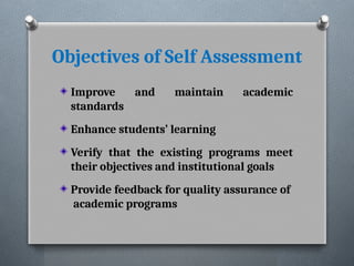 A Training Workshop on Self Assessment Programs | PPTX