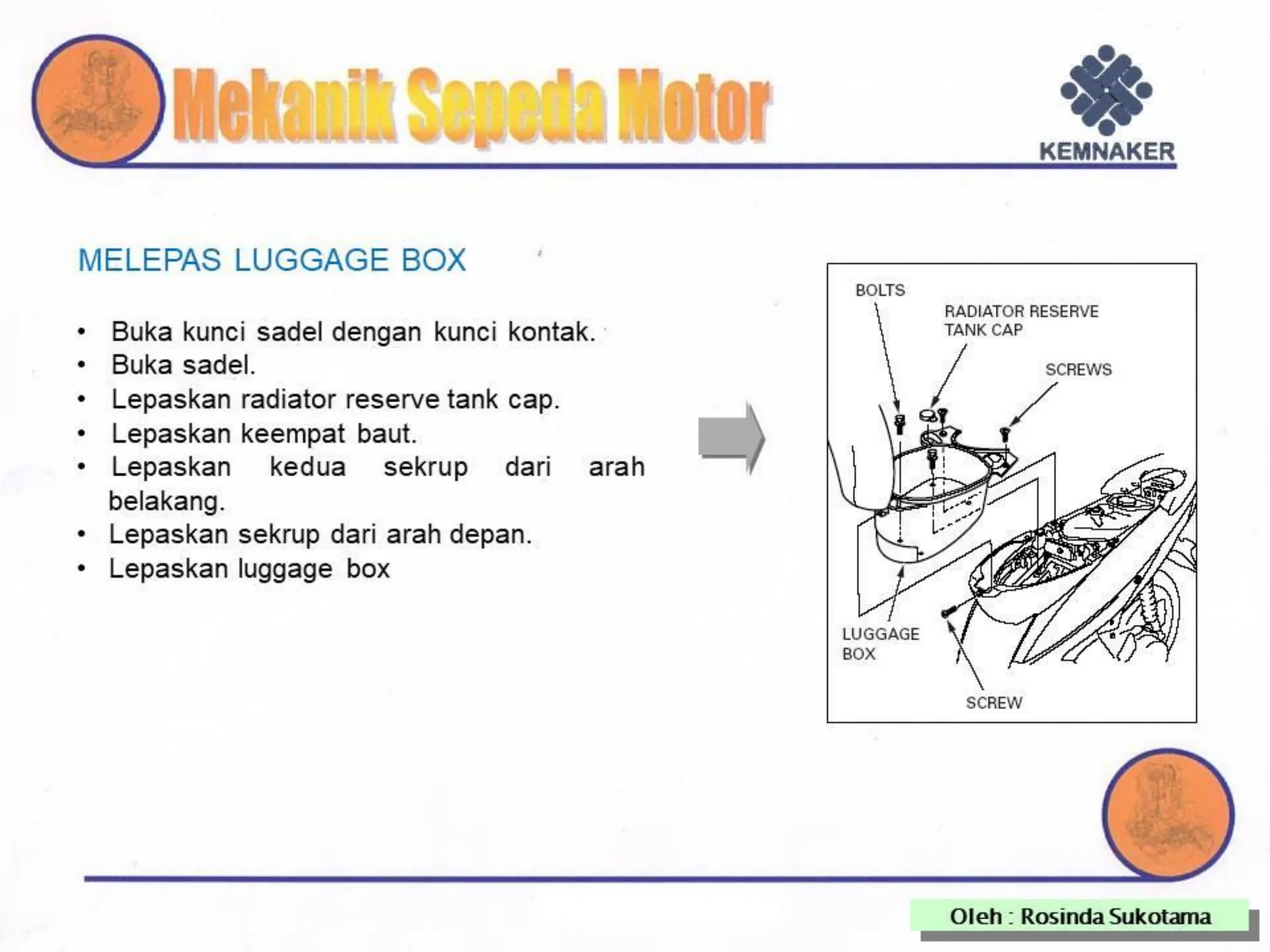 Melakukan bongkar pasang Cover Body sepeda motor | PDF