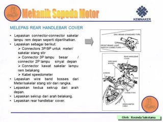 Melakukan bongkar pasang Cover Body sepeda motor | PPT