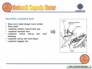 Melakukan bongkar pasang Cover Body sepeda motor | PPT