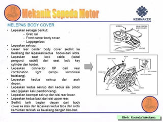 Melakukan bongkar pasang Cover Body sepeda motor | PPT