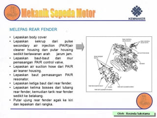 Melakukan bongkar pasang Cover Body sepeda motor | PPT