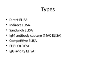 Presentation on ELISA - Principle,Types.pptx