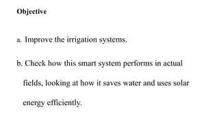 Smart Solar Irrigation Machine Prototype | PPTX