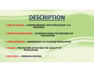 Importance of Studying Population : density population etc. | PDF