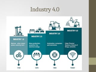 Industrial Internet Of Things and industry 4.0 | PPTX