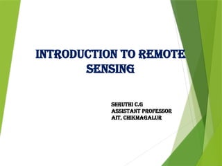 General introduction to remote sensing | PPTX | Geography | Science