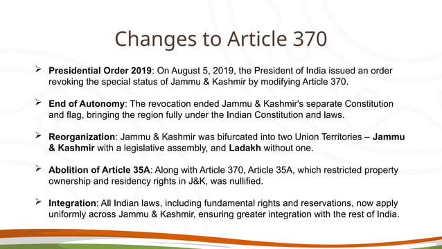 Indina contitution ppt for article 370.pptx | Free Download