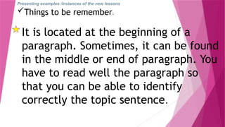 recognize simple part of paragraph Grade IV | PPTX