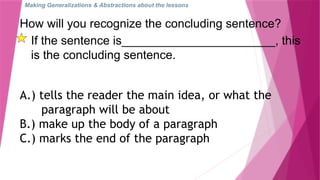recognize simple part of paragraph Grade IV | PPTX | Nutrition ...