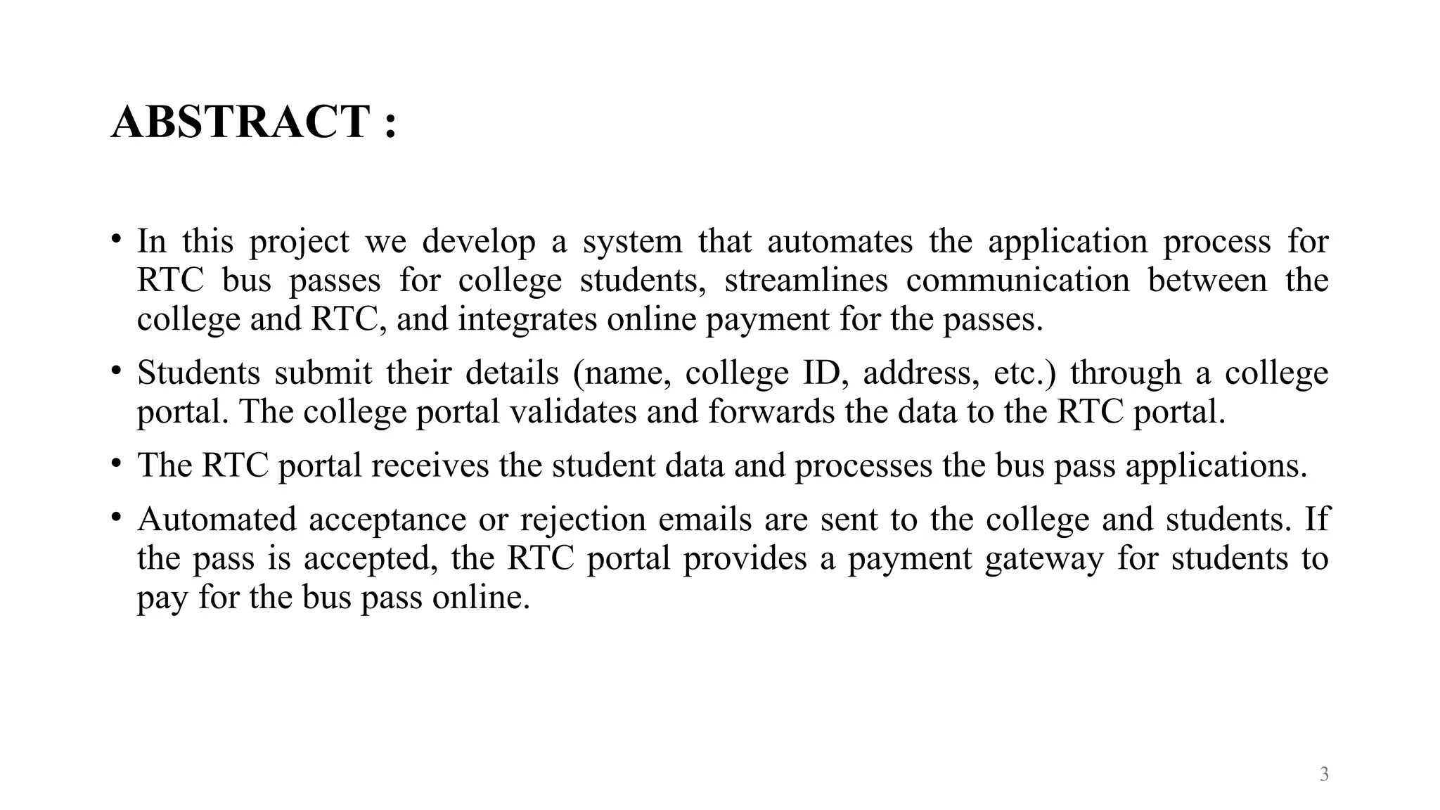 COLLEGE STUDENTS RTC BUS PASS MANAGEMENT SYSTEM.PPTX