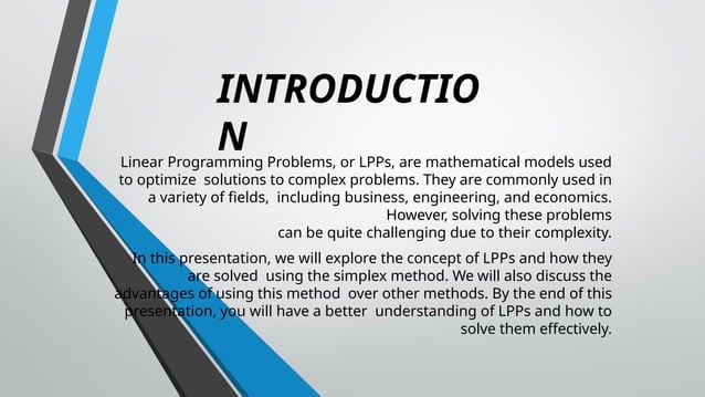 Solution of LPP by Simplex Method with Examples | PPT