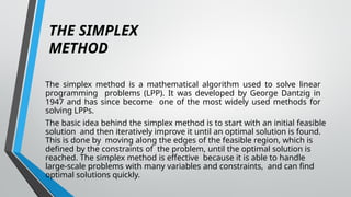 Solution of LPP by Simplex Method with Examples | PPT
