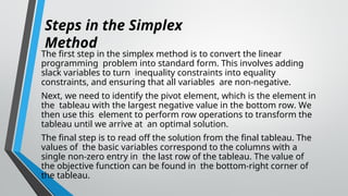 Solution of LPP by Simplex Method with Examples | PPT