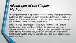 Solution of LPP by Simplex Method with Examples | PPT