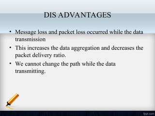 Certain investigation on aggregation and delivery across wsns.ppt