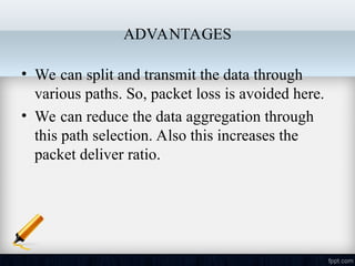 Certain investigation on aggregation and delivery across wsns.ppt