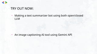 Build with AI : GenAI introduction and usage | PPTX