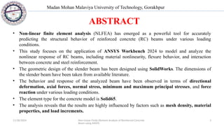 nonlinear finite element analysis of reinforced concrete beams using ansys.pptx