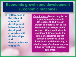 Ppt.7. Civics grade 10 Outcomes of Democracy. | PPTX