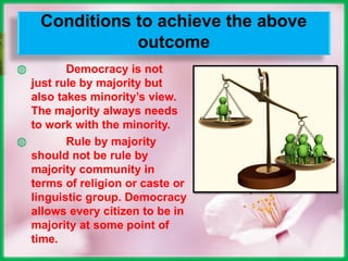 Ppt.7. Civics grade 10 Outcomes of Democracy. | PPTX