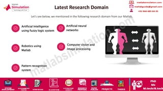 Mat Lab Projects Research Guidance | PPTX