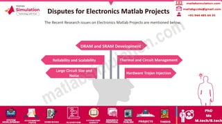 Electronics Matlab Projects Research Assistance | PPT