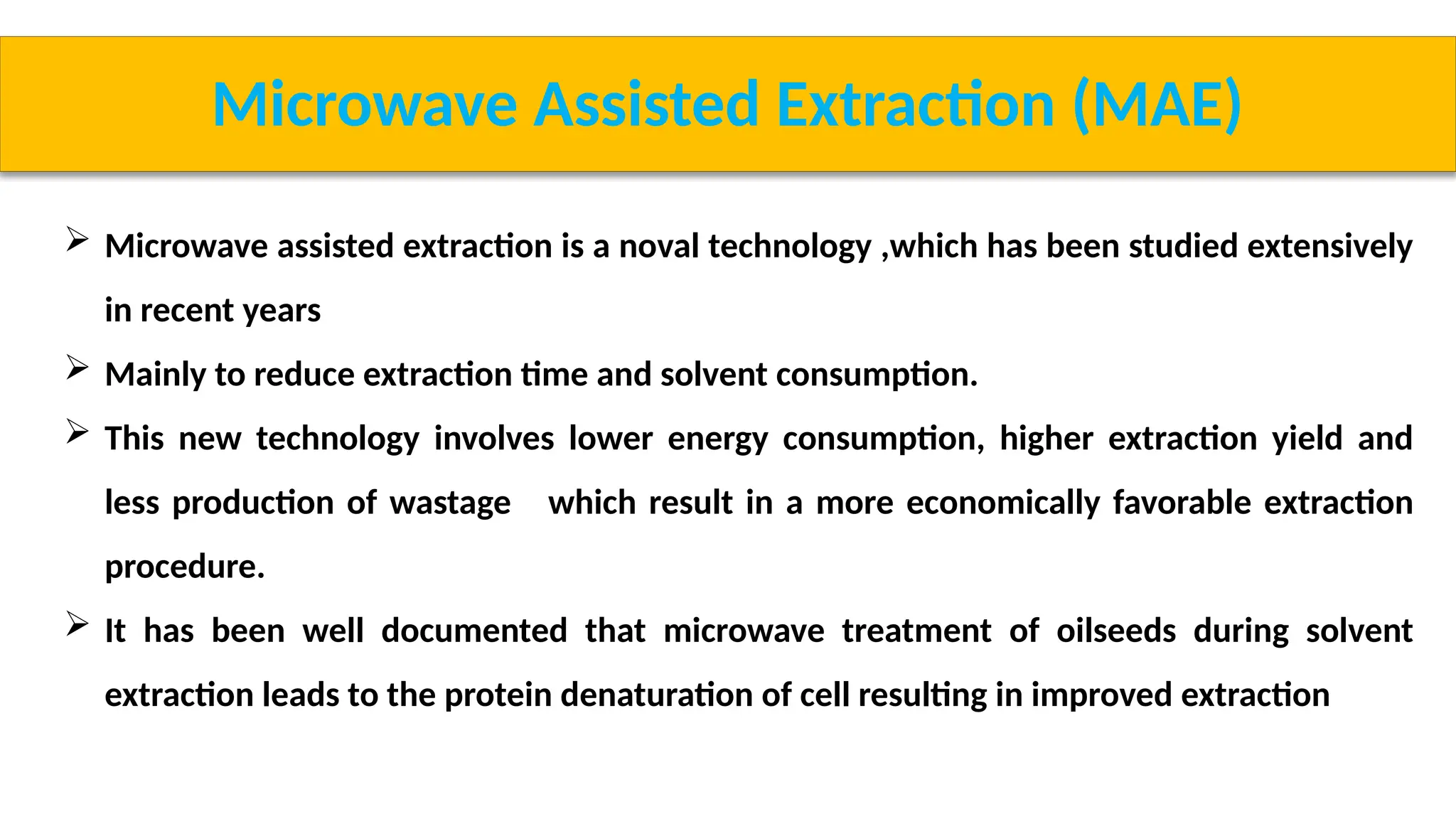 PPT PPT on extraction methods , new technique and its application | PPTX