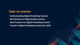 CONTENT FOR DIGITAL MARKETING CODE 99 IN CHENNAI | PPT