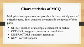 Ppt on mcq ques, important for nursing course. | PPTX