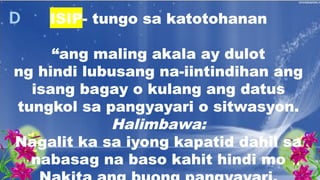 Ang edukasyon sa pagpapakatao week 2pptx | PPTX