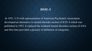 ppt.classification of mental illness and | PPTX