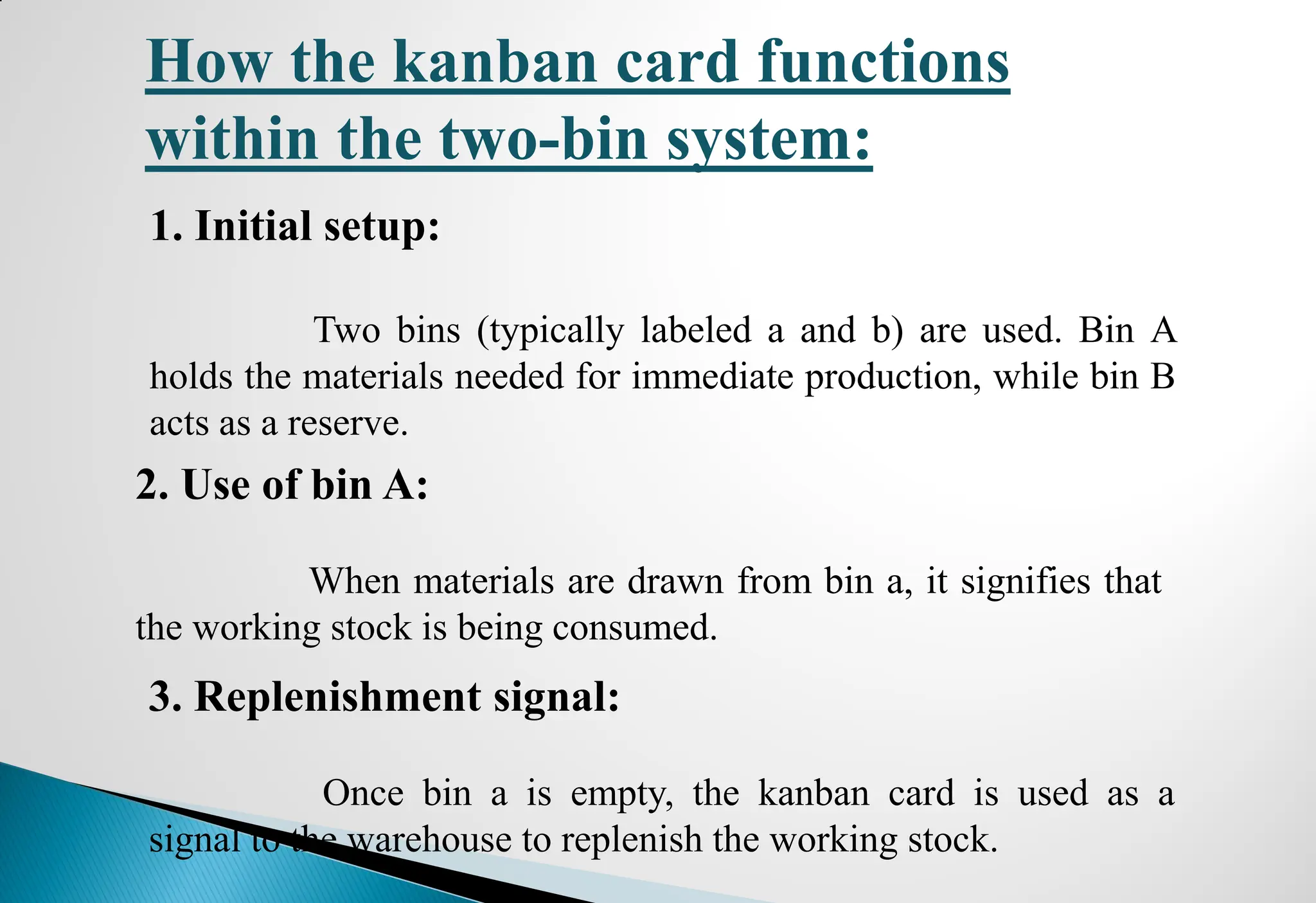 Implementation of two bin system in ppt presentation | PDF