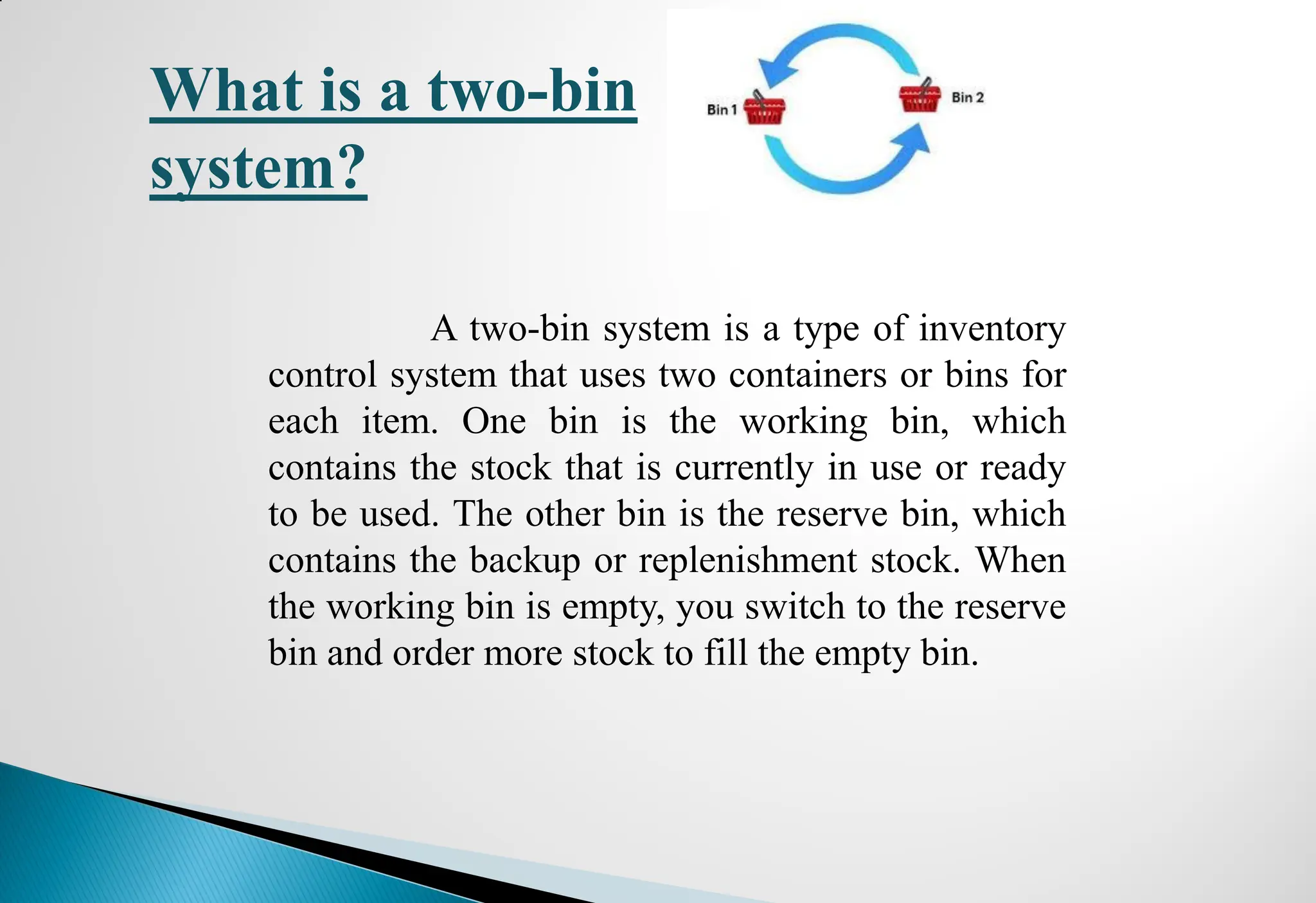 Implementation of two bin system in ppt presentation | PDF
