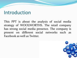 Media Strategy of WOOLWORTHS | PPT