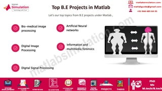 B.E Projects for MATLAB Research Guidance | PPTX