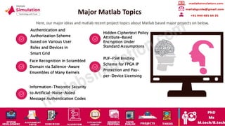 MATLAB Based Major Projects Research Ideas | PPT