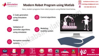 MATLAB Mechanical Engineering Research Projects | PPTX | Robotics | Technology & Computing