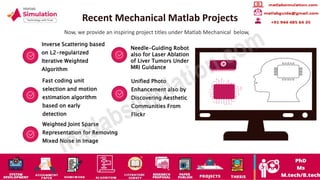 MATLAB Mechanical Engineering Research Projects | PPT