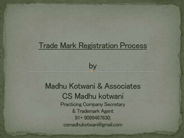Ppt 2 trademark registration process | PPTX | Business | Business and ...