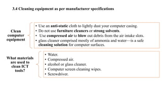 maintenance of the equipment how we can clean. | PPTX