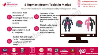 MATLAB Projects List Research Assistance | PPT