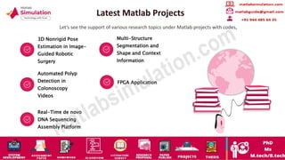 MATLAB Projects With Codes Research Guidance | PPTX