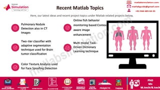 MATLAB Related Projects Research Ideas | PPT